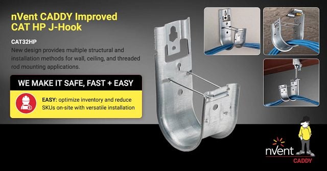 Introducing nVent CADDY's CAT32HP J-Hook with Versa-Mount Technology
